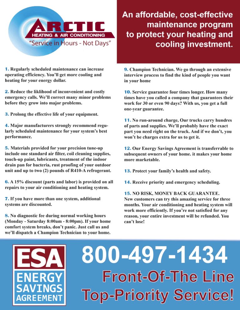 Maintenance Plan Berlin, MD | AC & Heating Maintenance Ocean City, MD